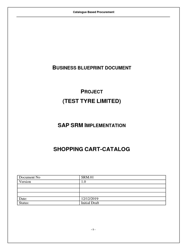 SRM Implementation-Shopping Cart-Catalog | PDF | Procurement | Point Of ...