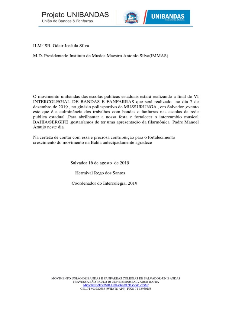 Oficio Convite | PDF