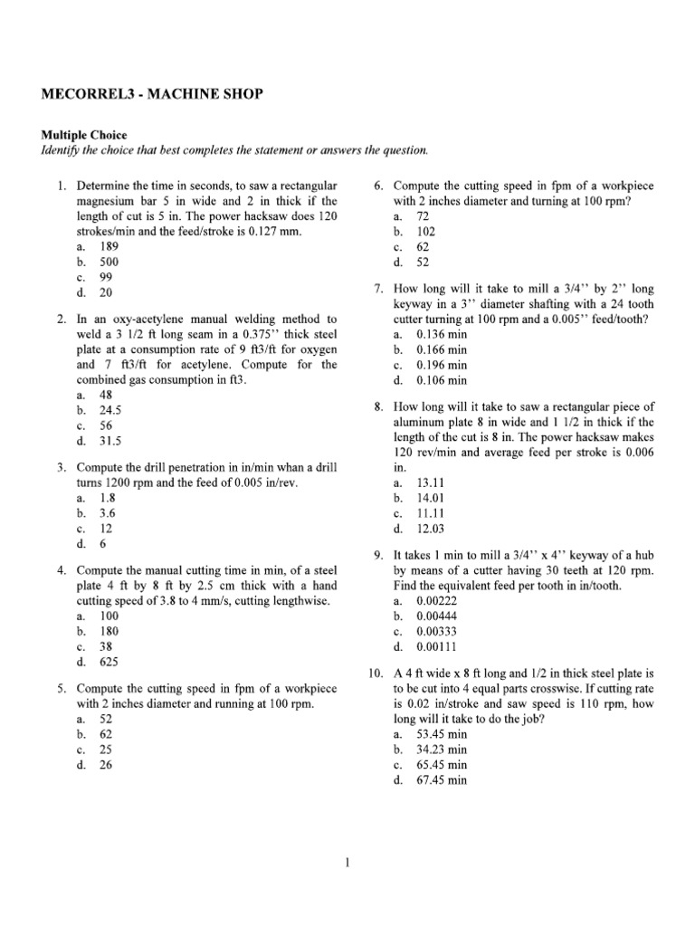 16 - Machine Shop | PDF