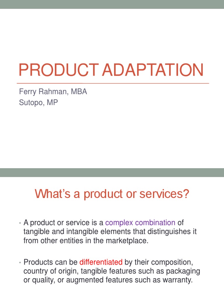 Product Adaptation Strategies Explained | PDF | Competition | Brand