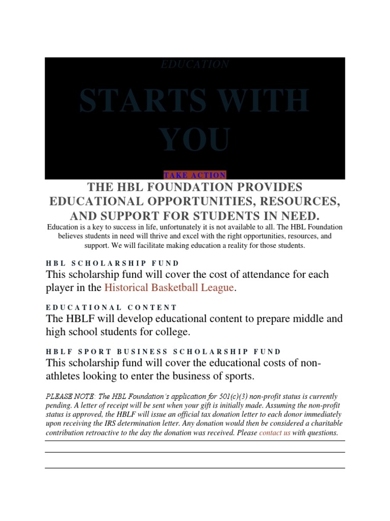 HBL Foundation | PDF | Juris Doctor | Nonprofit Organization