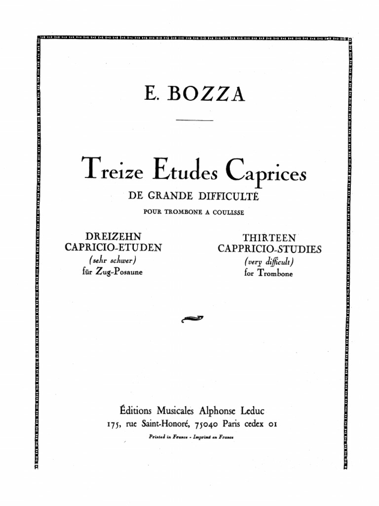Bozza-13 Caprices - Trombone | PDF