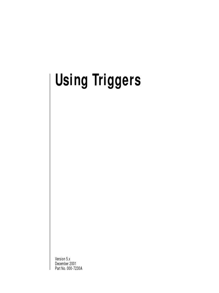 Informix Triggers PDF | PDF | Sql | Databases