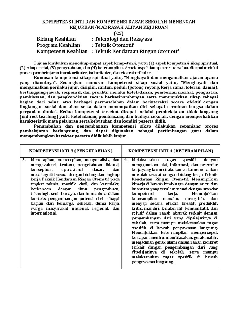 KI KD TKR-Pemeliharaan Kelistrikan Kendaraan Ringan | PDF