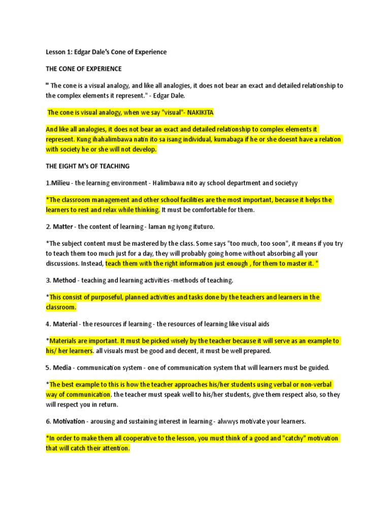 Edgar Dale | Download Free PDF | Classroom | Learning