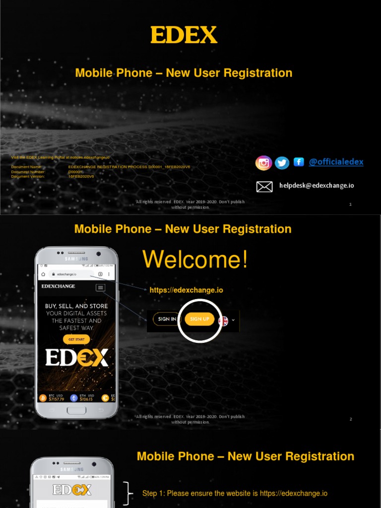 EDEX Registration Process | PDF | Identity Document | Password