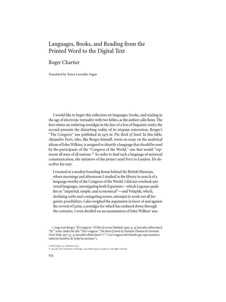 Chartier PDF | PDF | Publishing | Books