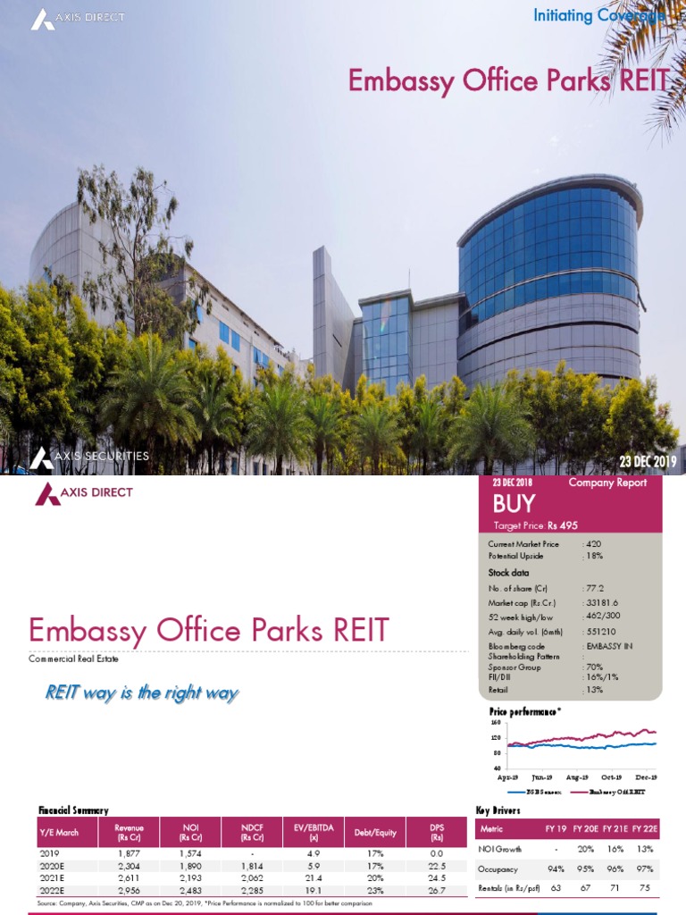 Embassy Office Parks REIT - Initiating Coverage - Axis Direct - 23!12 ...