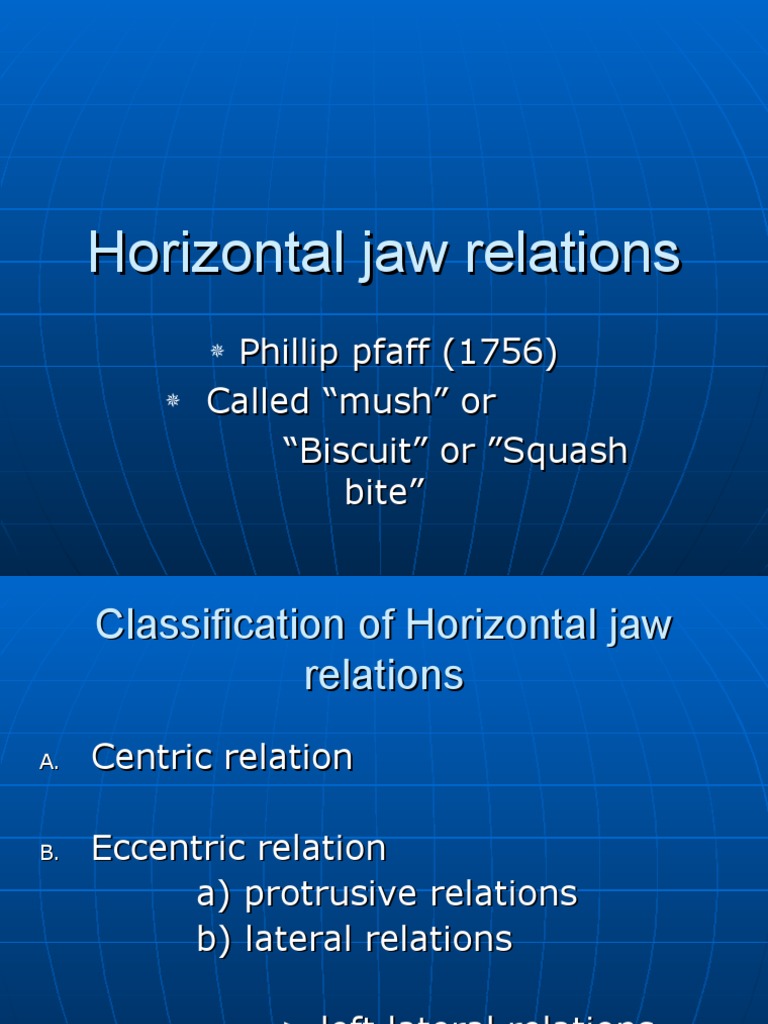 Horizontal Jaw Relations | PDF | Human Anatomy | Dentistry Branches