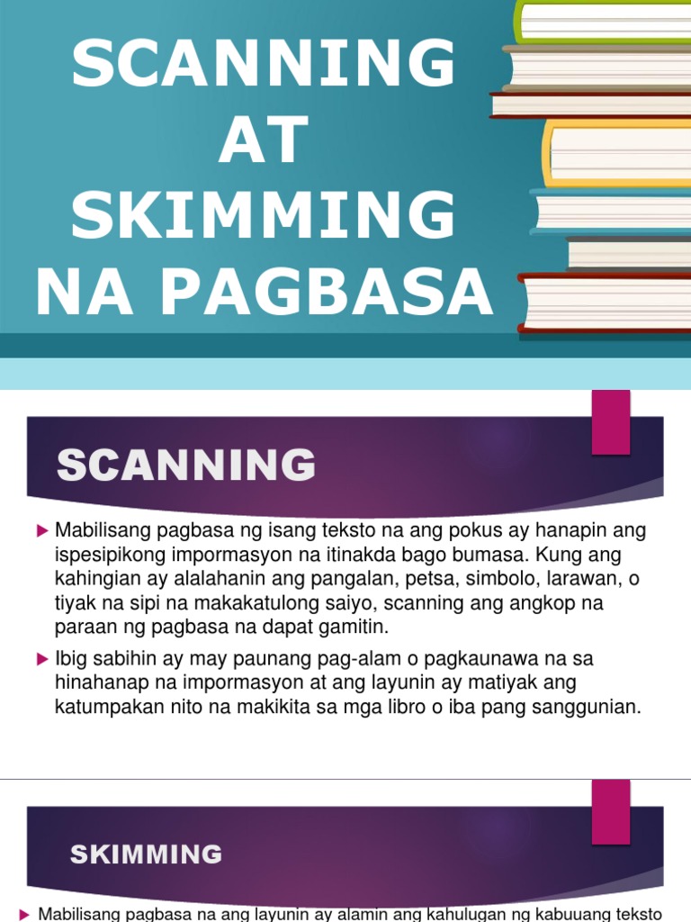 Scanning at Skimming Na Pagbasa | PDF