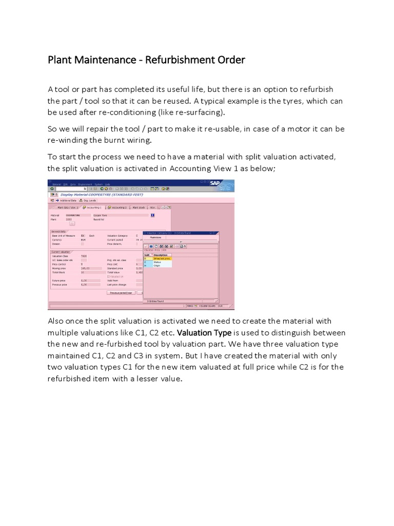 Refurbishment Order Process Guide | PDF | Valuation (Finance) | Market ...