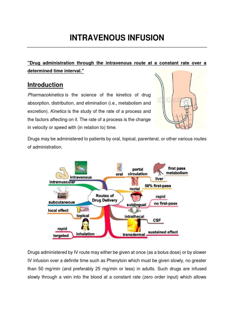 Intravenous Infusion | PDF | Pharmacokinetics | Intravenous Therapy