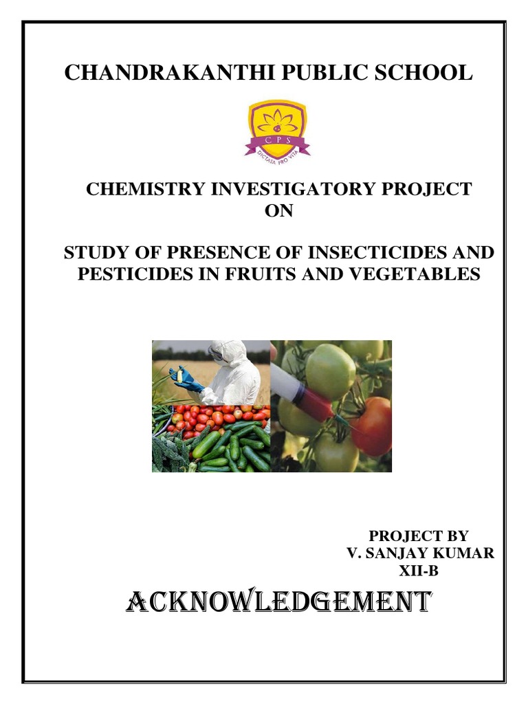 Presence Of Insecticides And Pesticides In Fruits And Vegetables ...