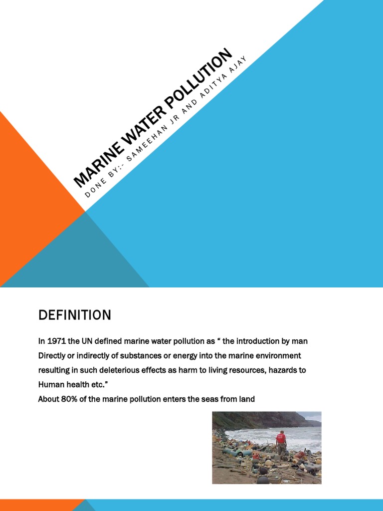 Marine Water Pollution Project Geo | PDF | Sea | Environmental Technology
