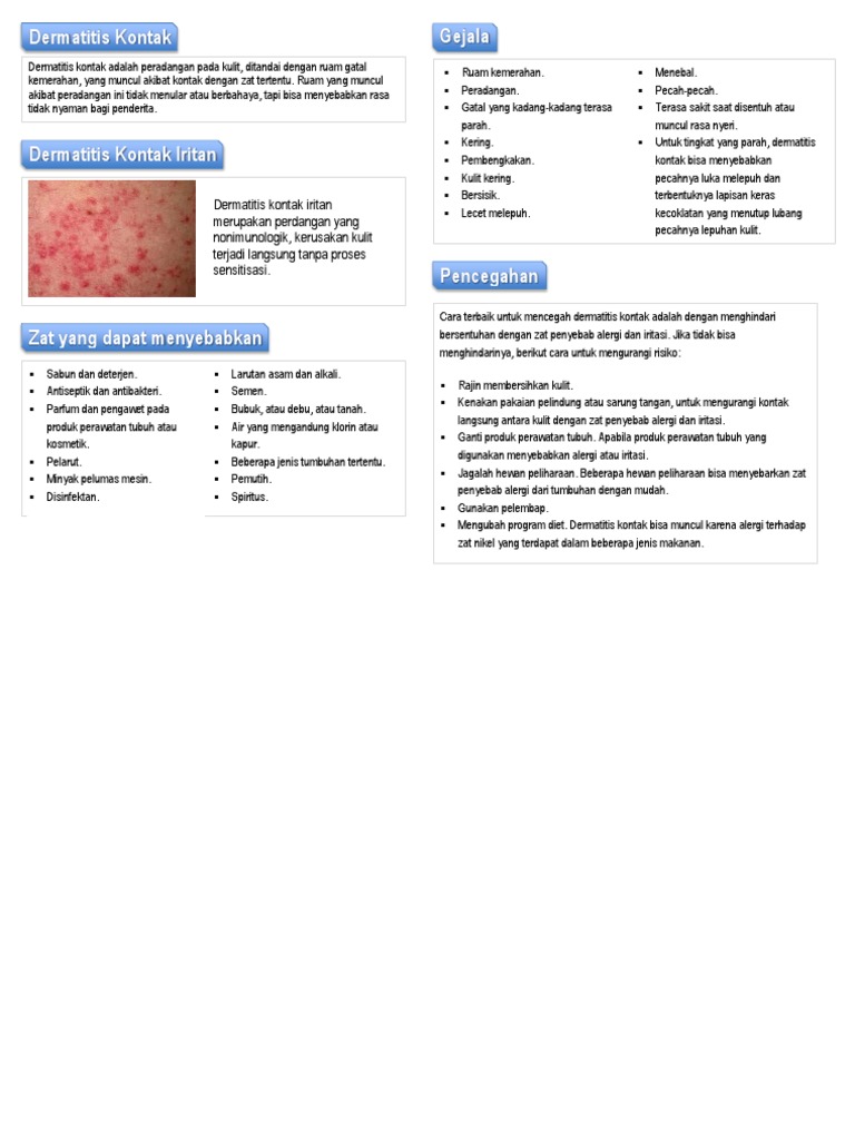 Poster DERMATITIS KONTAK IRITAN | PDF