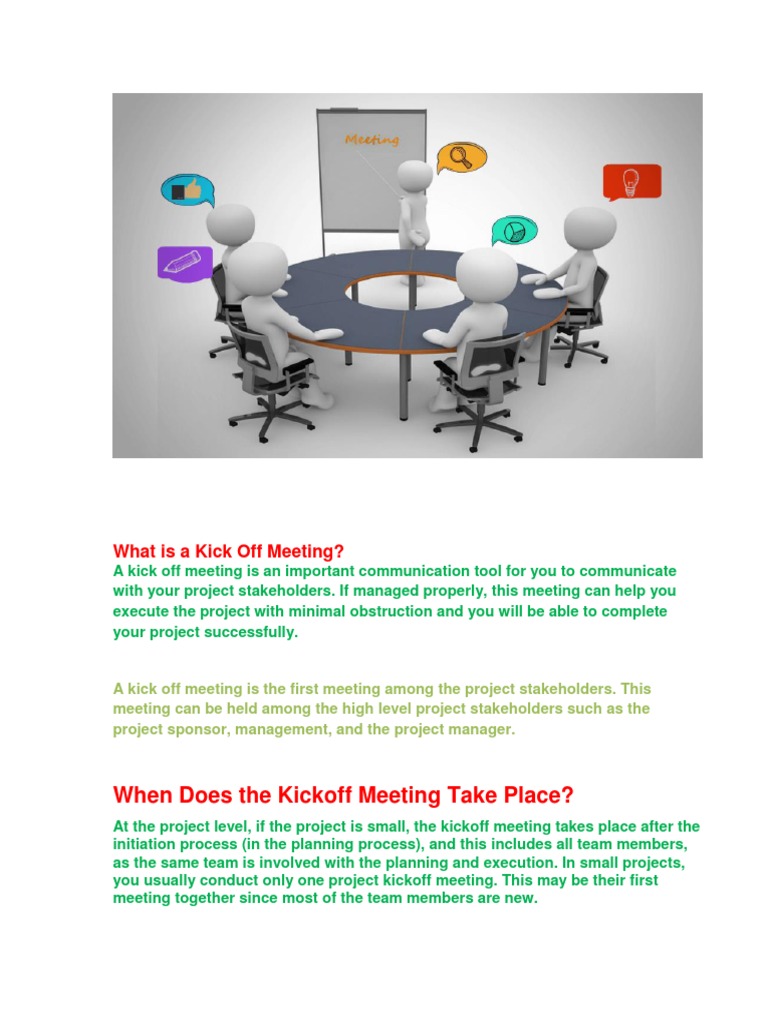 Understanding the Kick Off Meeting | PDF | Project Management ...