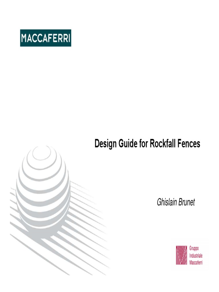 1 - Rockfall Barrier Design - Maccaferri - Con Ejemplos PDF | PDF ...