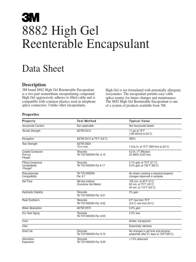 GEl 3M 8882 | Download Free PDF | Chemical Substances | Chemistry