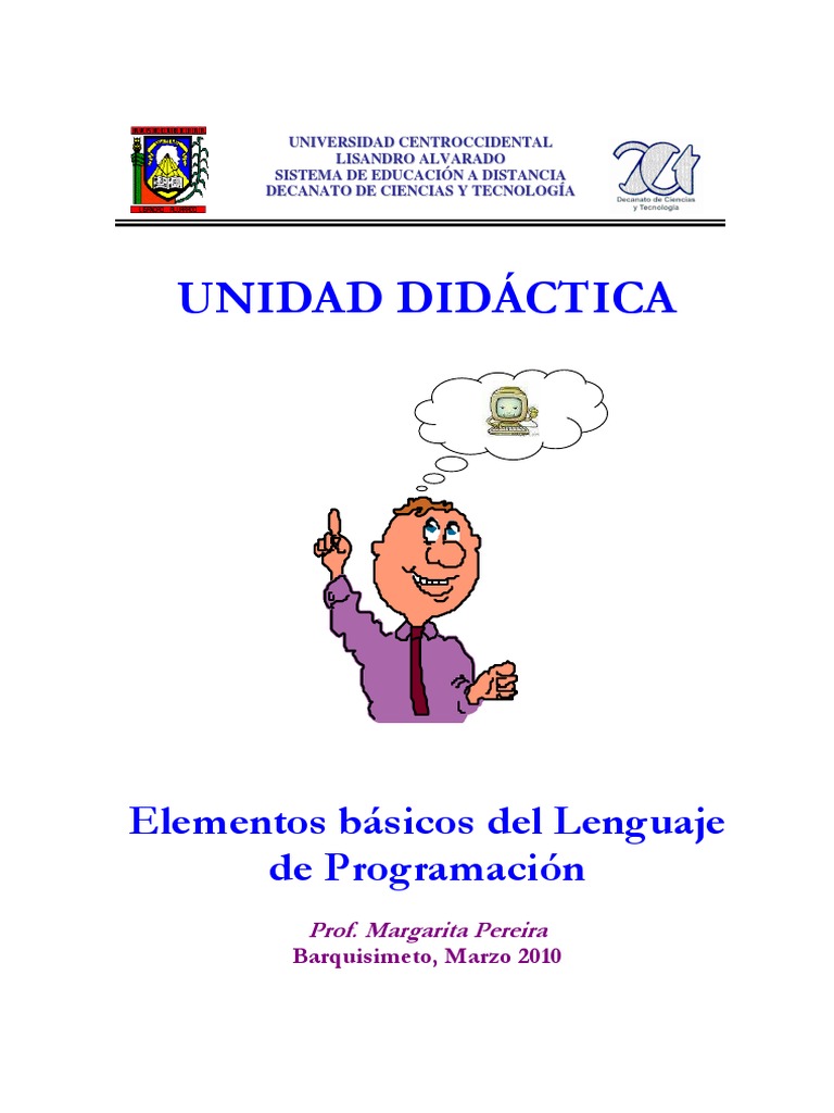 UNIDAD DIDÁCTICA. Elementos Básicos Del Lenguaje de Programación - 10 ...