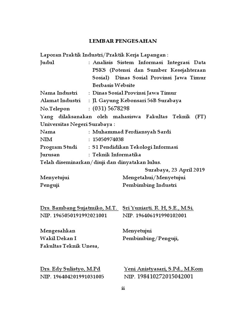 Contoh Laporan Magang | PDF