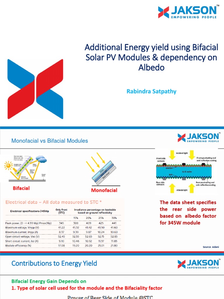 Bifacial Solar PV Modules: Energy Yield Factors | PDF | Photovoltaic ...