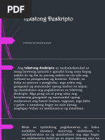 Ang Pagsulat NG Paglalarawan Ay Maaaring Subhetibo o Obhetibo | PDF