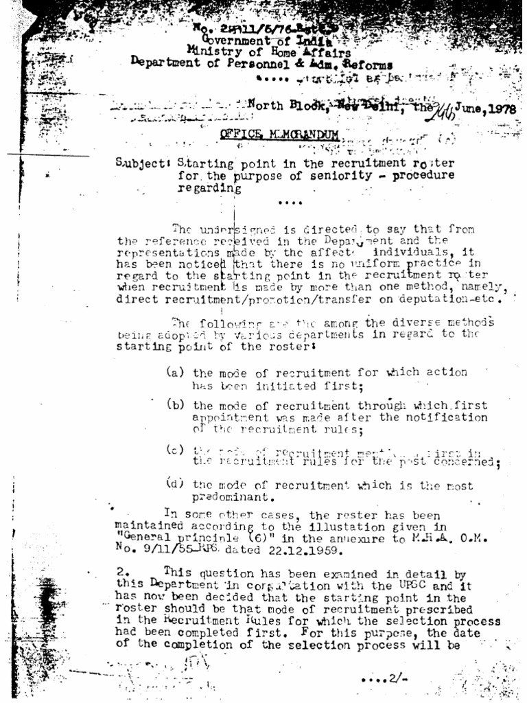 OM 28011 6 76-Estt. (D) 24.06.1978 PDF | PDF