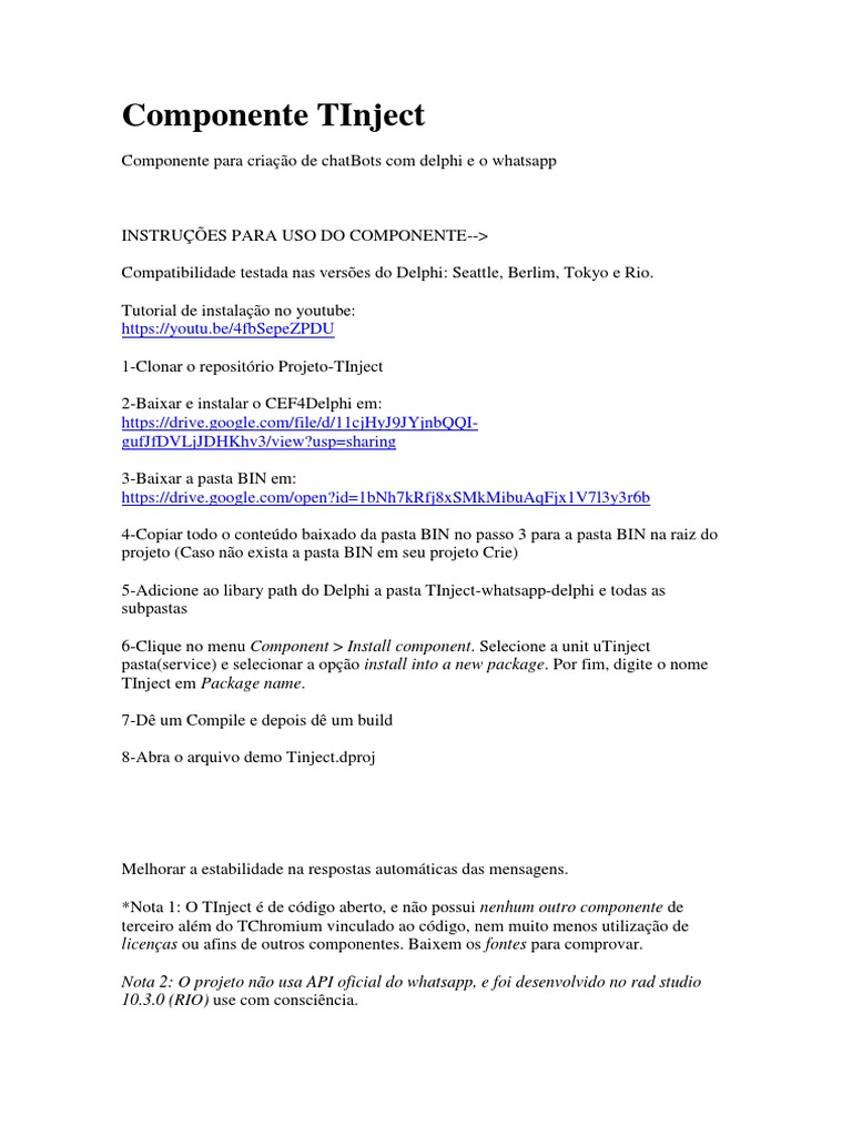 Componente TInject | PDF