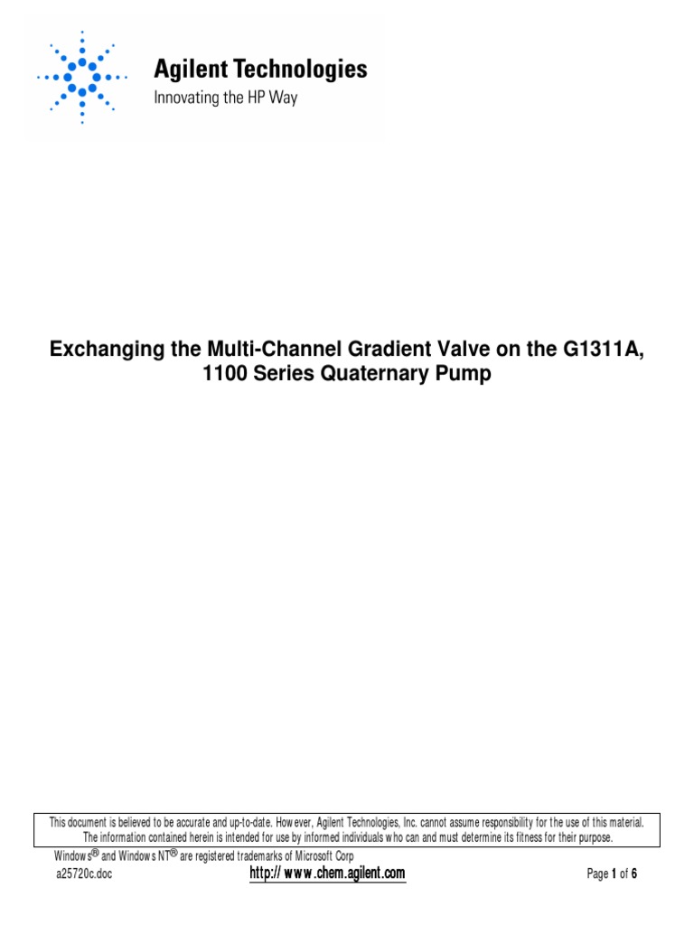 Exchanging MCGV | PDF | Valve | Solution
