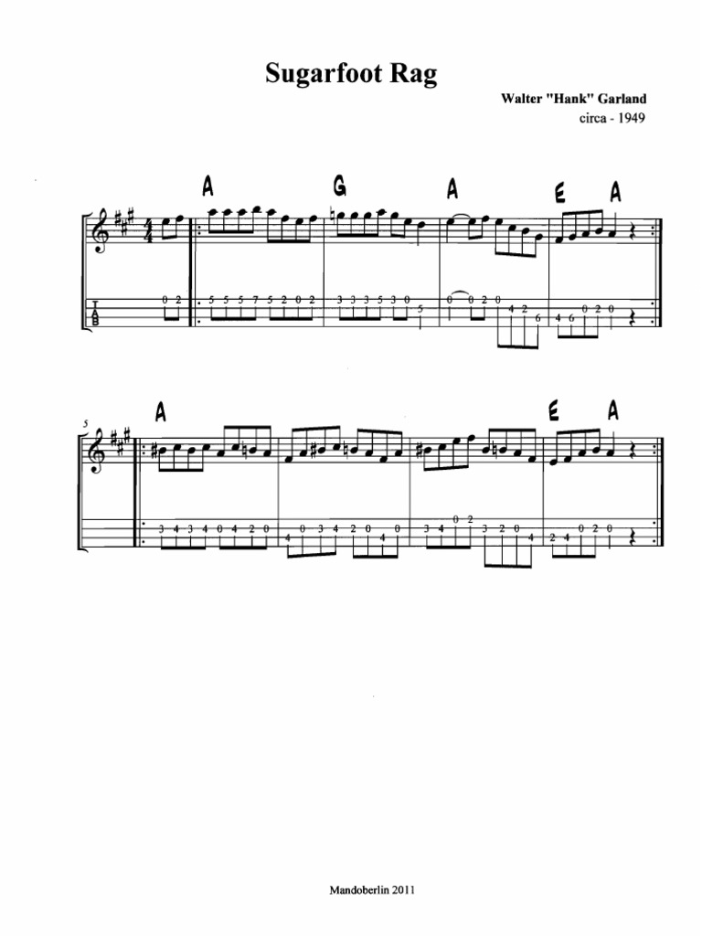 Sugarfoot Rag | PDF