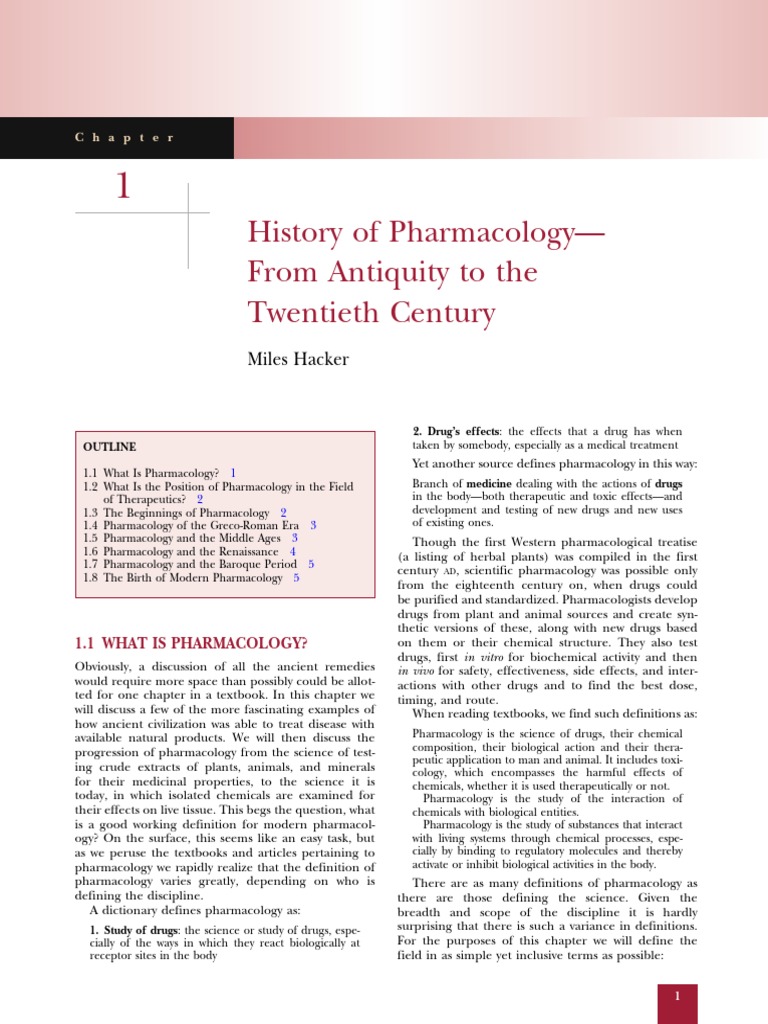 History of The Pharmacology | PDF | Pharmacology | Anesthesia