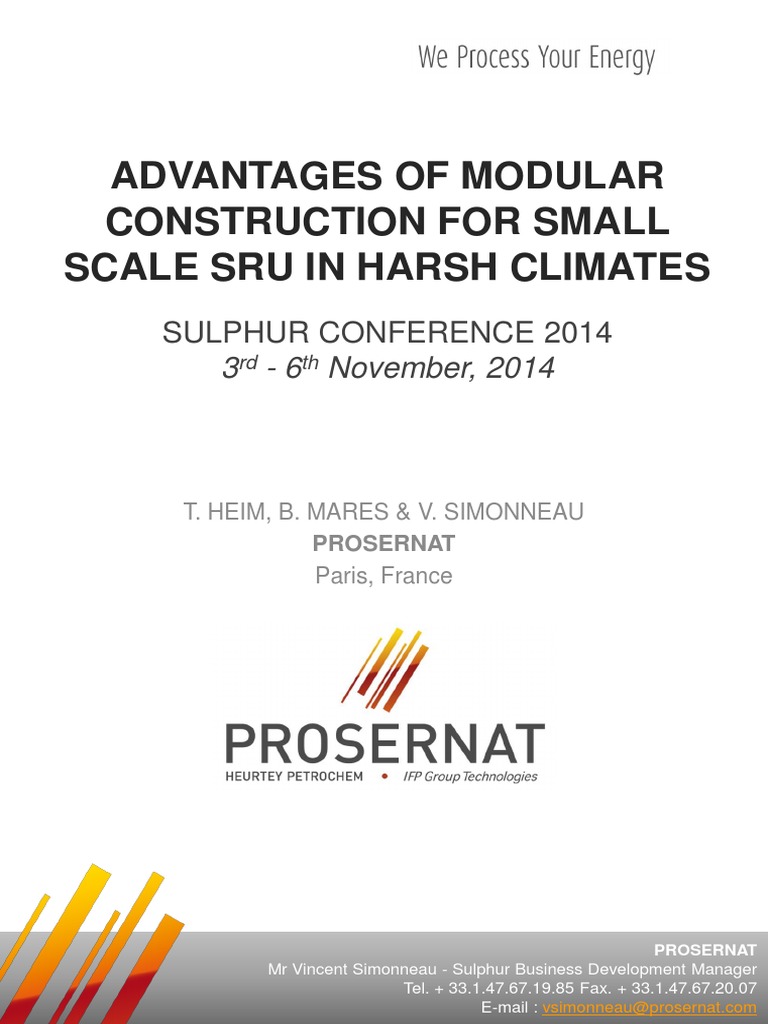 Prosernat Skid Presentation PDF | PDF | Heat Transfer | Furnace