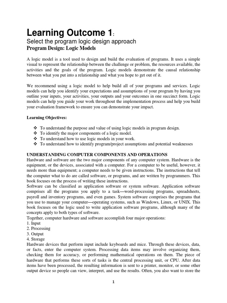 Learning Outcome 1 | PDF | Programming Paradigms | Software Development