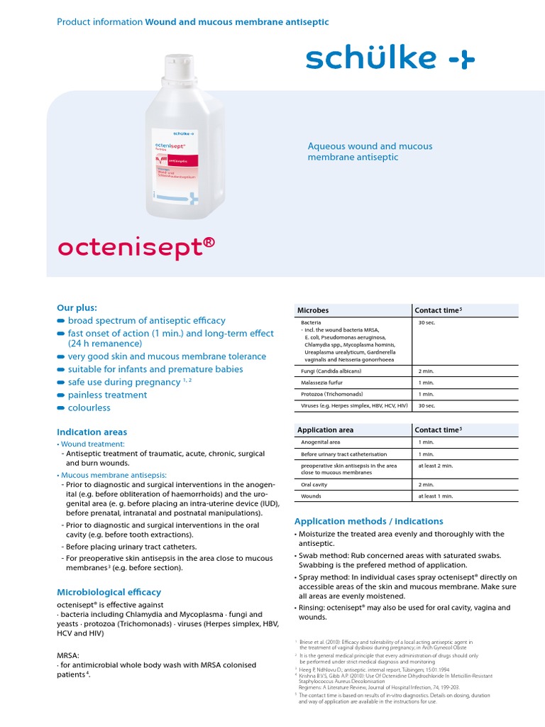 Octenisept Praep-Info VIII 11.13 G PDF | PDF | Methicillin Resistant ...