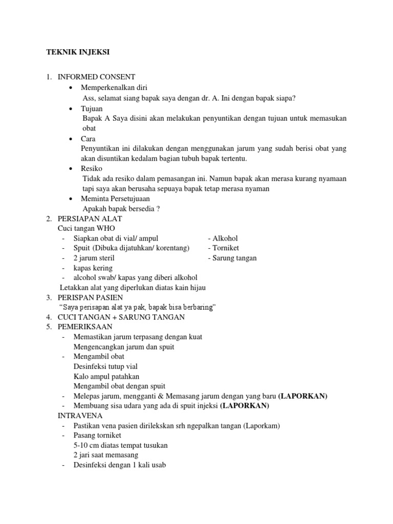 Injeksi Intravena | PDF