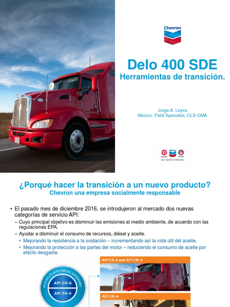 Delo 400 SDE Sales Tool-Kit - Share PDF | PDF | Motor de combustión ...