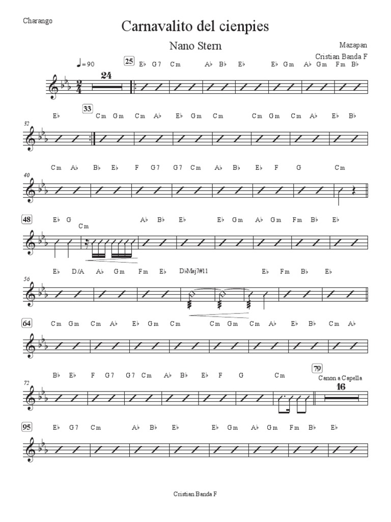 Carnavalito Del Cienpies - Charango | PDF
