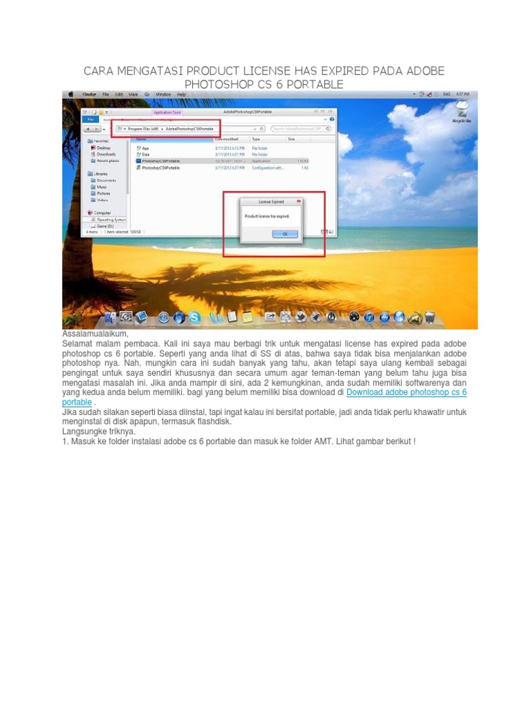 Atasi License Expired Photoshop CS6 | PDF
