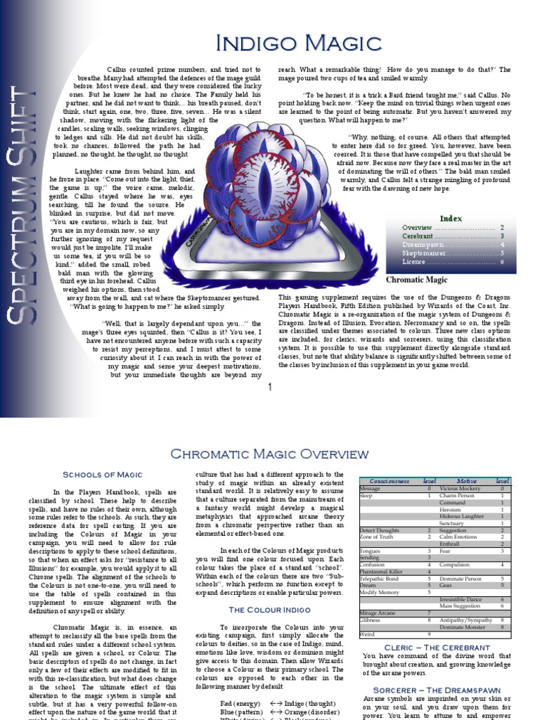 Colours of Magic Indigo 5e PDF | PDF | Copyright | License