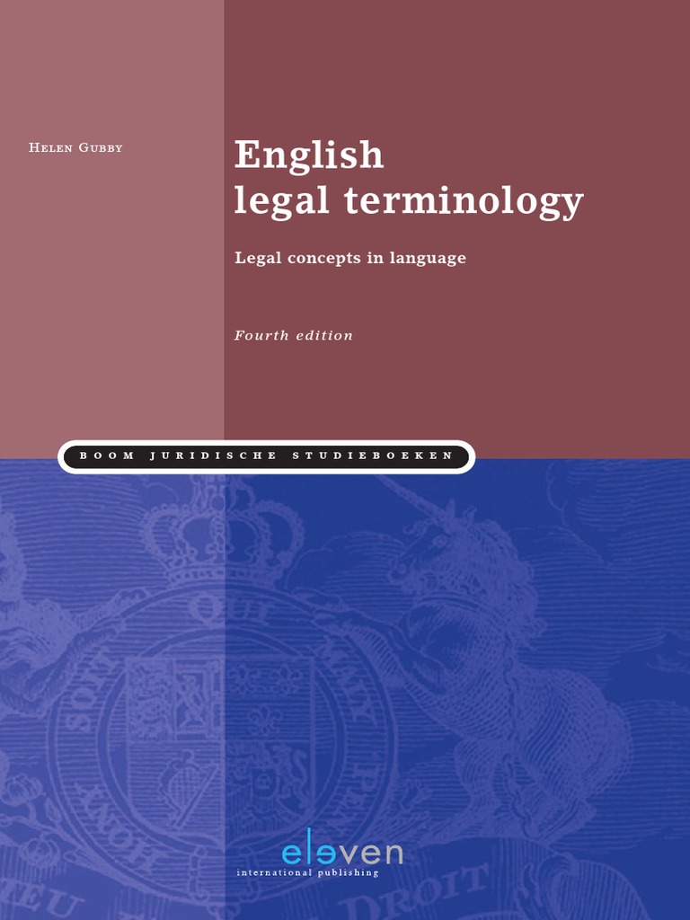 English Legal Terminology - Legal Concepts in Language | PDF ...