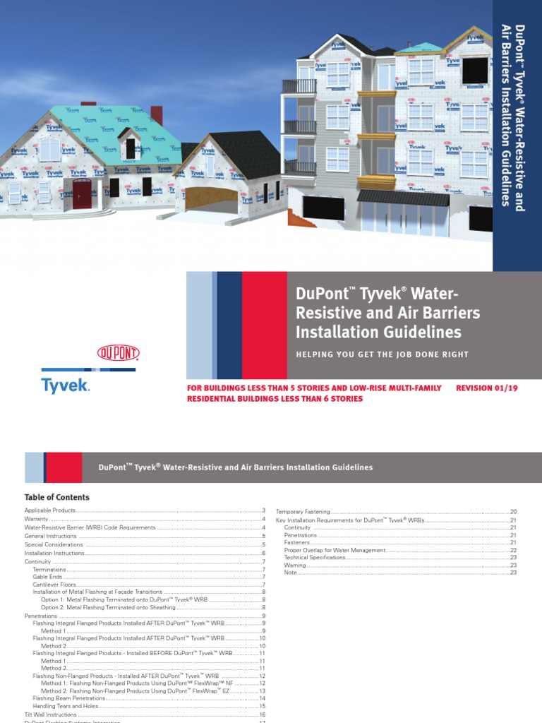 Tyvek Installation Guide - Residential-WRB-Install PDF | PDF | Wall ...