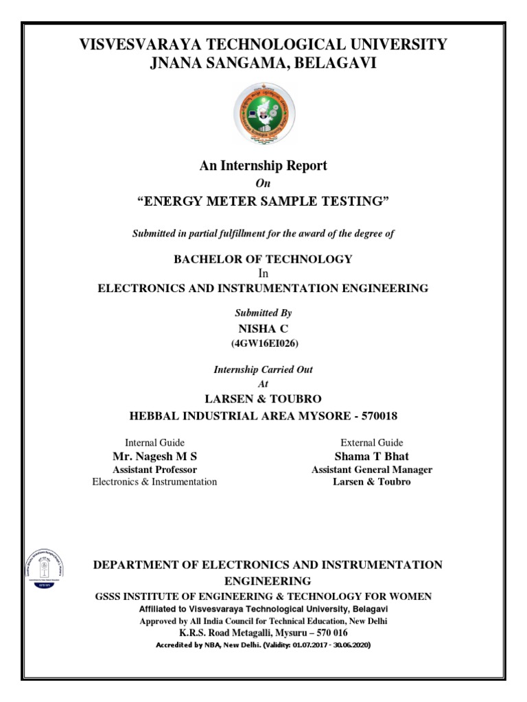 Internship Report | PDF | Engineering | Electrical Engineering
