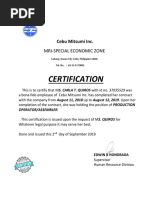 Certificate of Employment COE Template | PDF