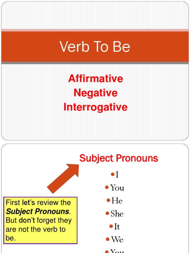Forms of the Verb "To Be" Explained | PDF | Subject (Grammar) | Languages