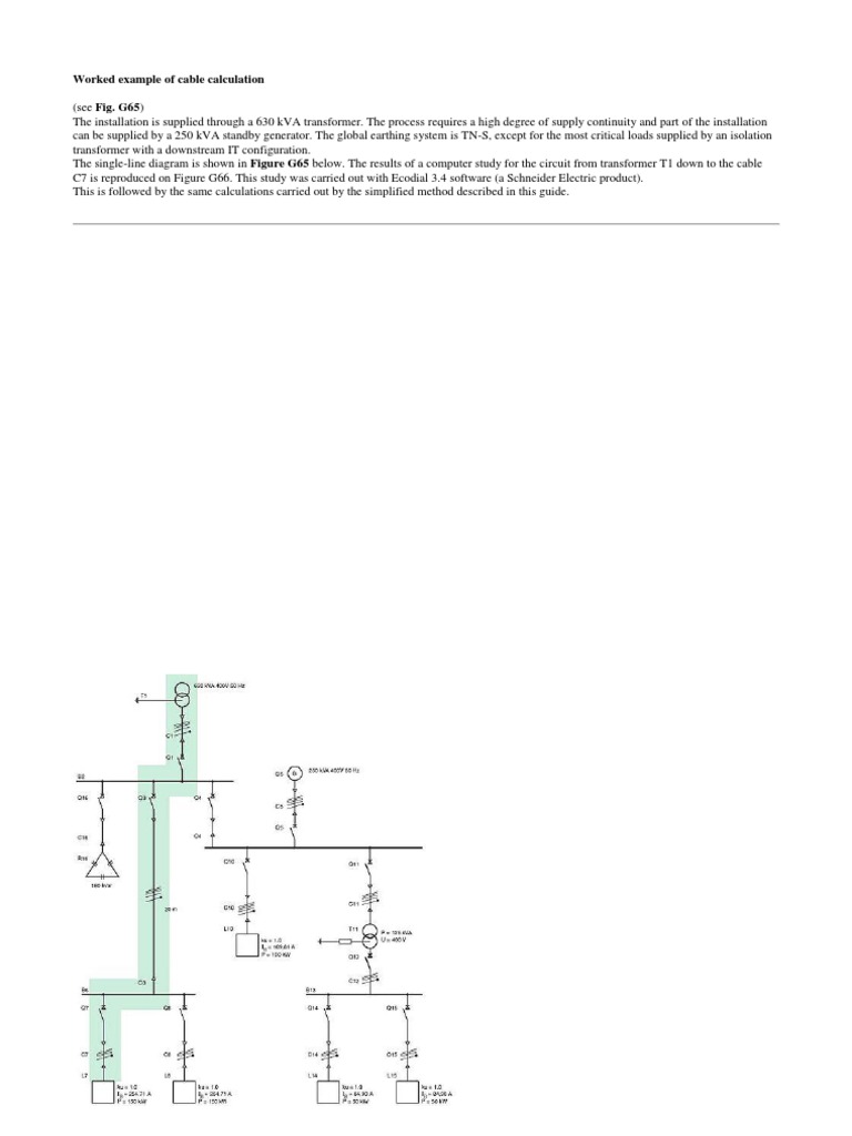 Worked Example of Cable Calculation | PDF | Transformer | Power Engineering