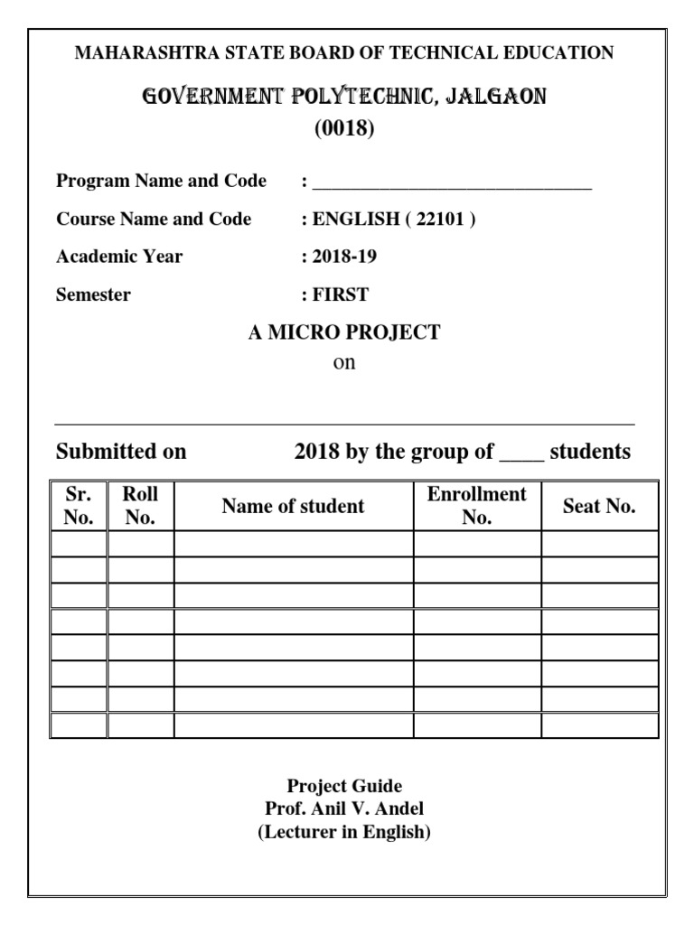 Micro Project Format-2 | PDF | Cognition | Communication