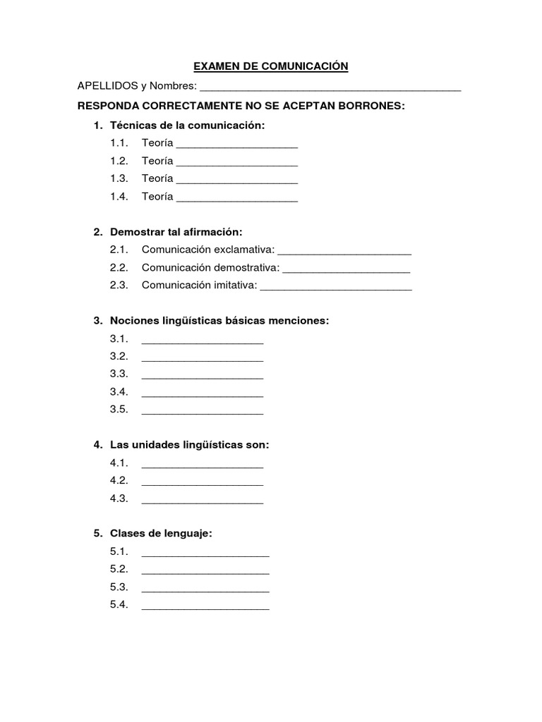 EXAMEN DE COMUNICACIÓN