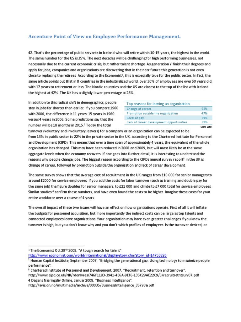 Accenture Point of View On Human Capital Performance Management | PDF ...