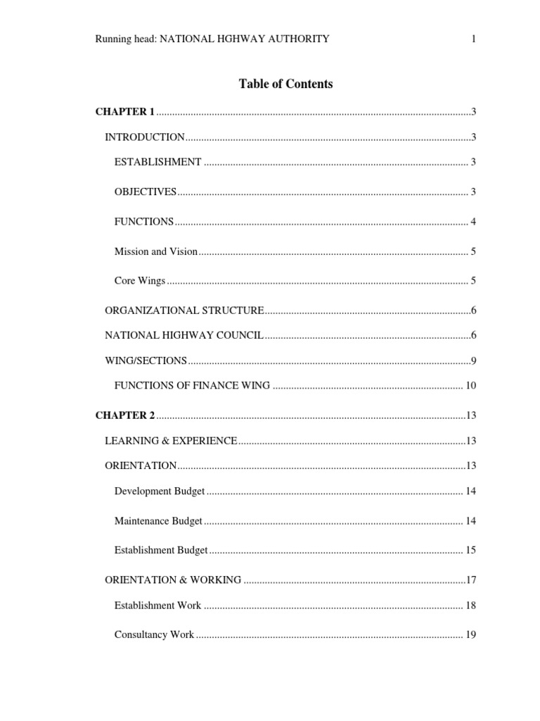 TAIMOR - Reprt body..NHA | PDF | Swot Analysis | Budget