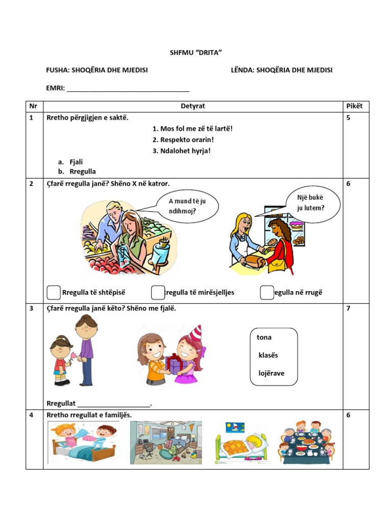 Modele Testesh Per KL-I | PDF